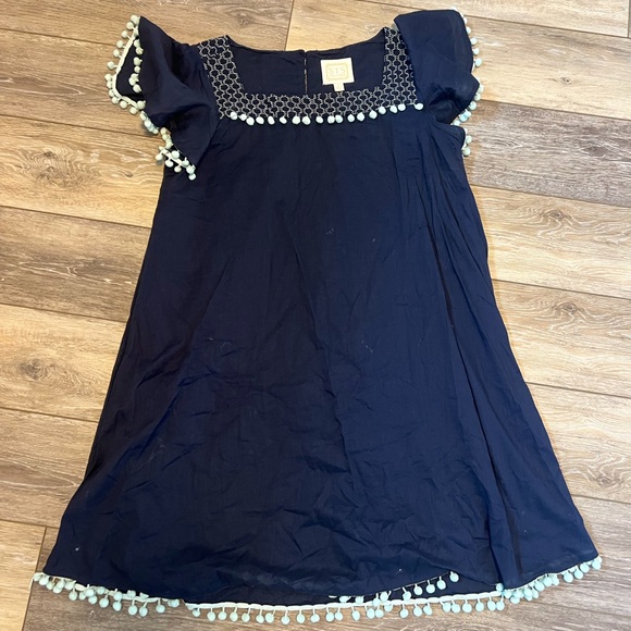 Sail to Sable | Dresses | Sail To Sable Blue And White Ruffled Sundress ...